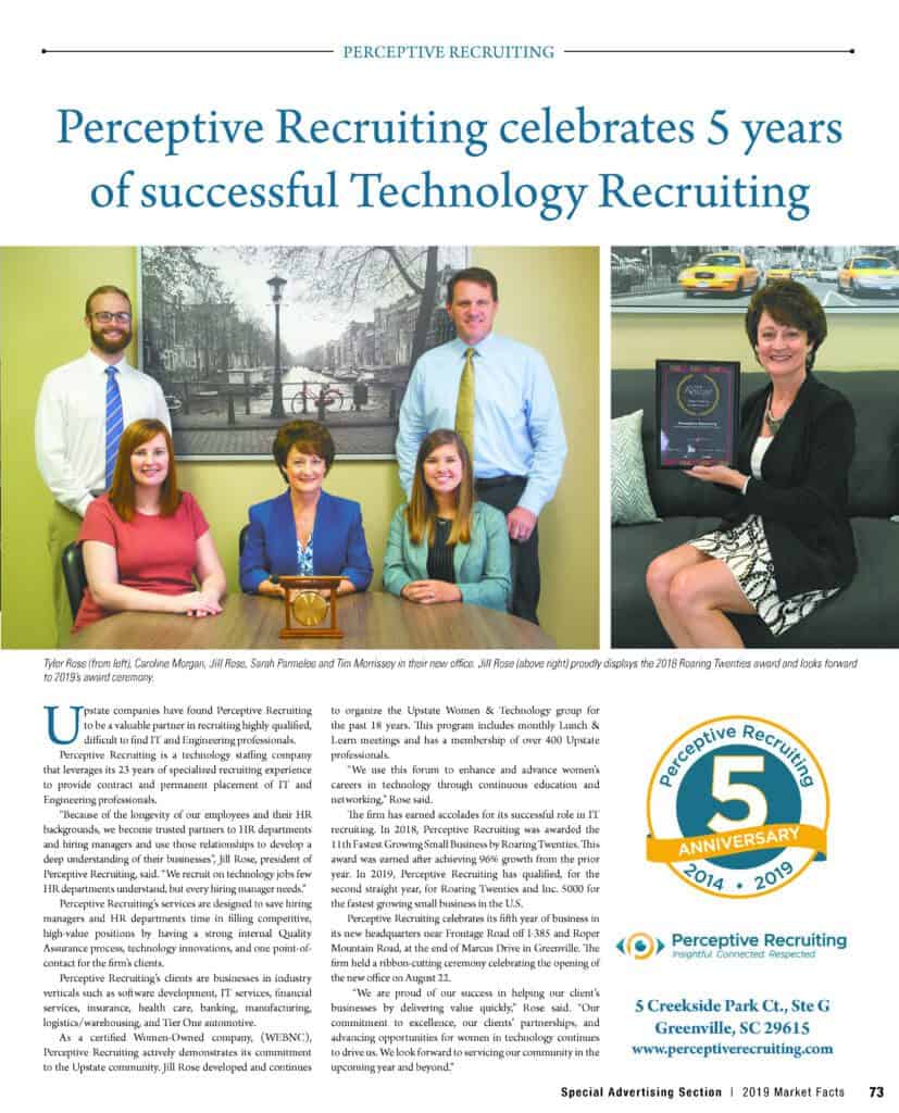 Perceptive Recruiting Corporate Milestones in 2019 - Perceptive Recruiting